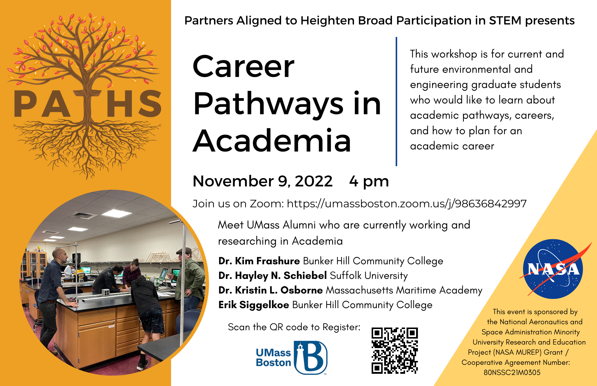 Graduate Student Seminar: Career Pathways in Academia - UMass Boston PATHS
